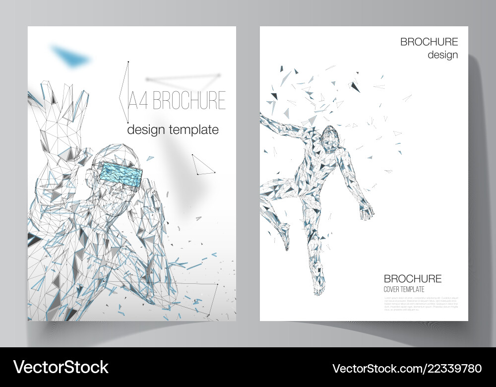Layout of a4 format modern cover Royalty Free Vector Image
