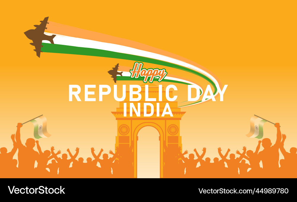 Republic day celebration poster Royalty Free Vector Image