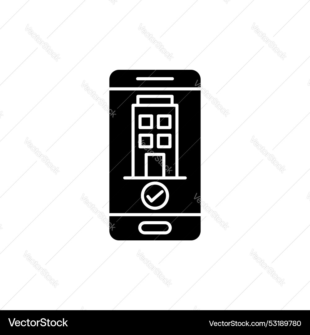 Reservation smartphone icon isolated on white Vector Image