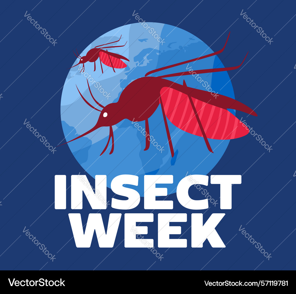 Happy insect week to all lovers Royalty Free Vector Image