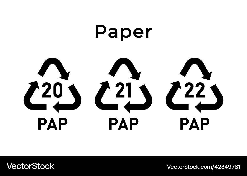 Recycling paper mark Royalty Free Vector Image
