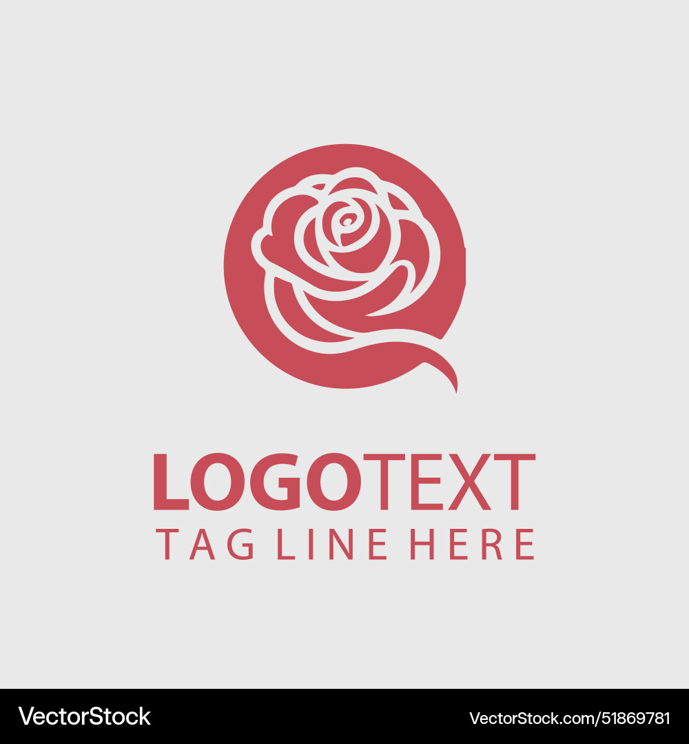 Rose logo Royalty Free Vector Image - VectorStock
