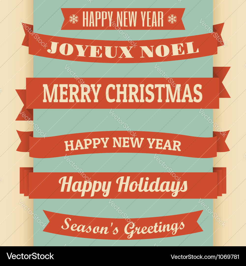 Vintage christmas banners Royalty Free Vector Image