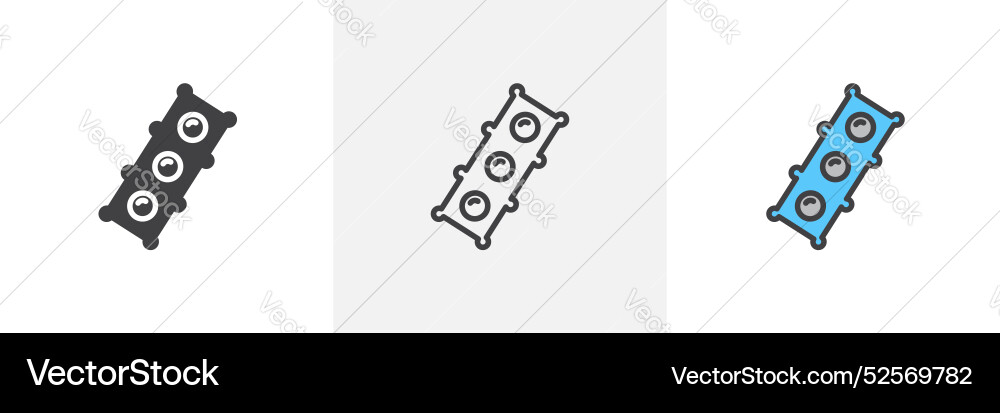 Car gasket icon set on white background Royalty Free Vector