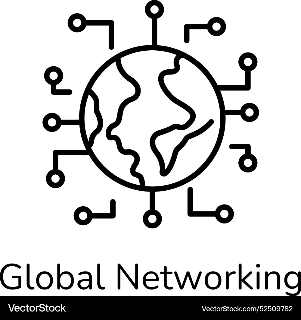 Global networking Royalty Free Vector Image - VectorStock
