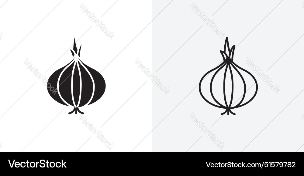 Zwiebel-Symbol-Set Lizenzfreies Vektorbild - VectorStock