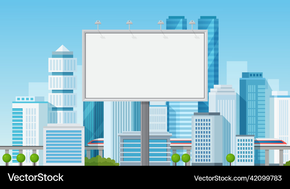 Advertisement billboard for placing your Vector Image