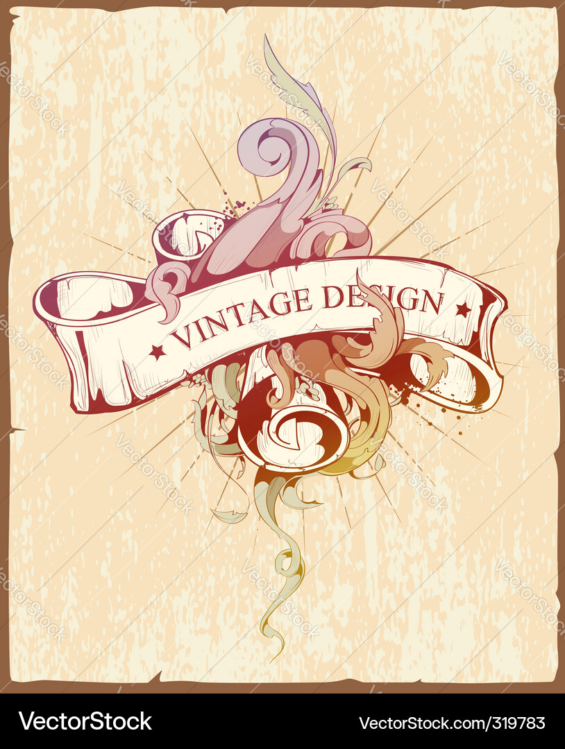 Antique Ribbon Scroll Royalty Free Vector Image