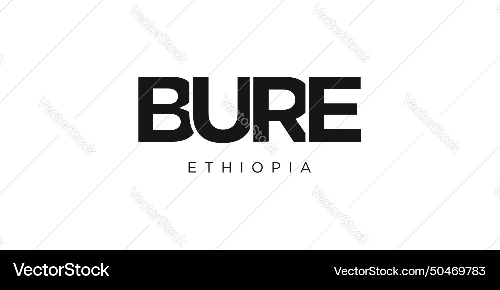 Bure in the ethiopia emblem design features Vector Image
