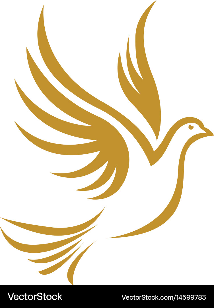 Elegant Dove Wing Logo Royalty Free Vector Image