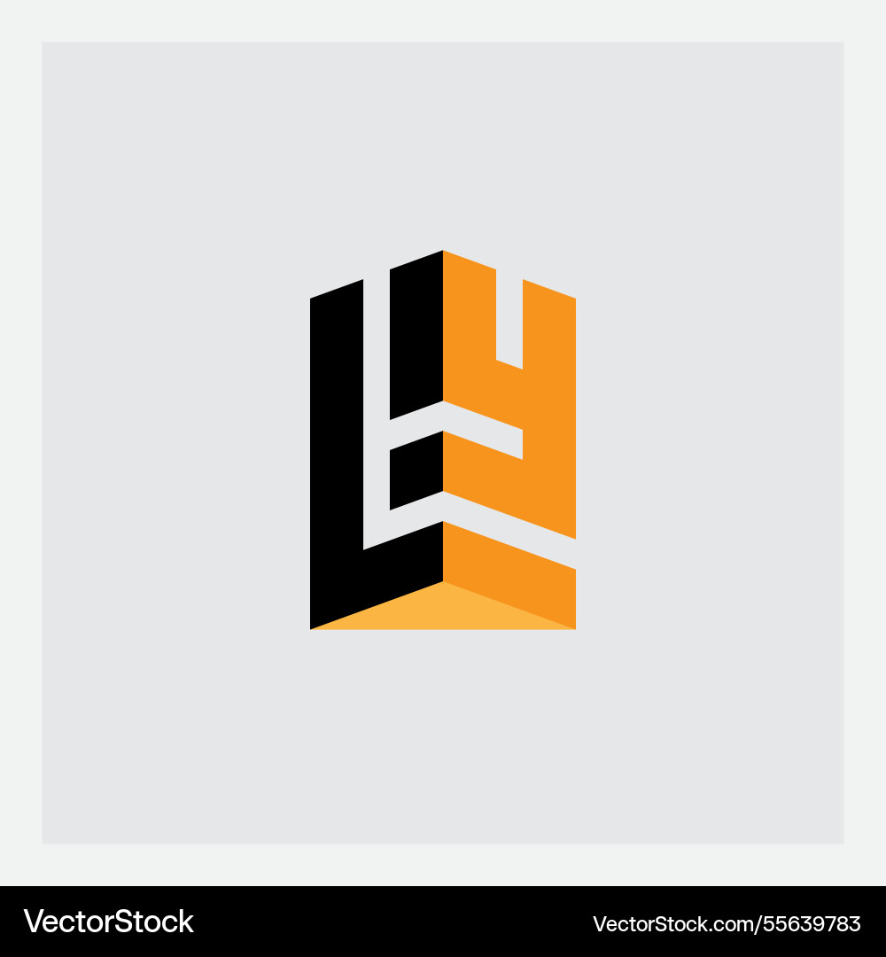 LY Monogram Logo - Modern & Elegant Royalty Free Vector