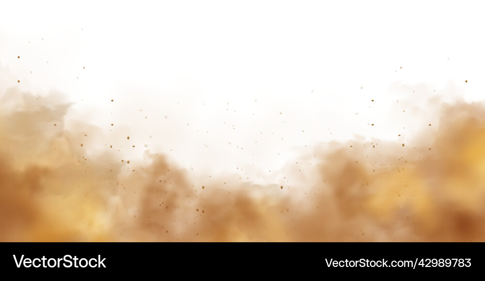 Realistic dust clouds isolated on white background