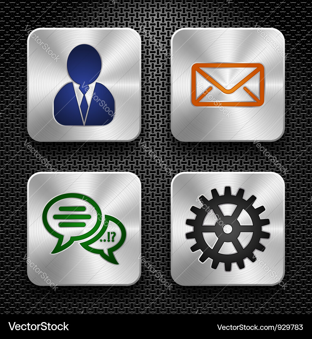 Steel icon Royalty Free Vector Image - VectorStock