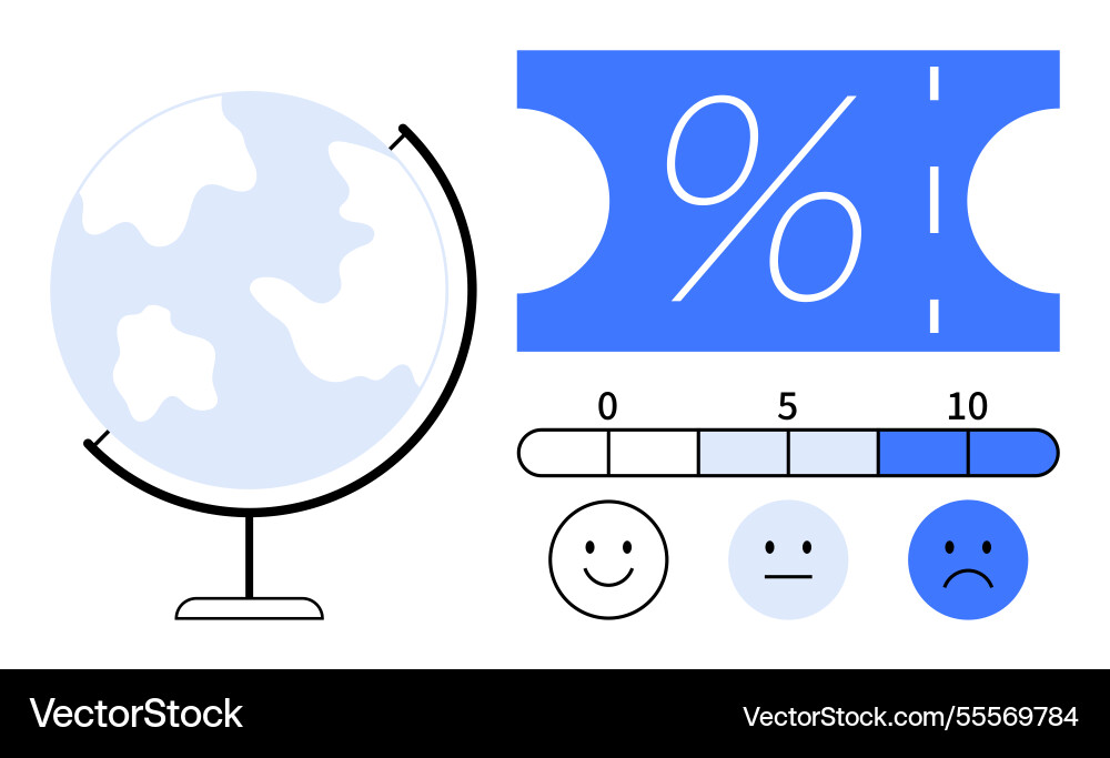 Customer satisfaction analysis featuring global Vector Image