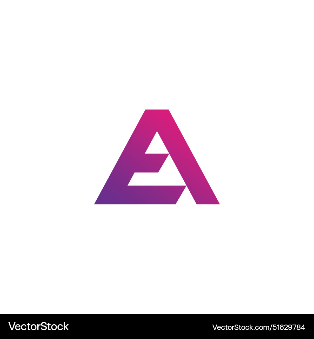 Ea logo design ae initial Royalty Free Vector Image