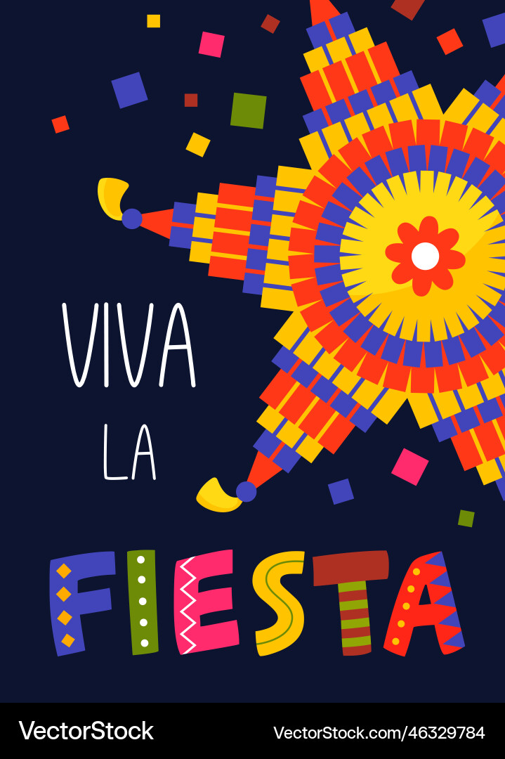 Fiesta poster amusing advertising vivid carnival Vector Image