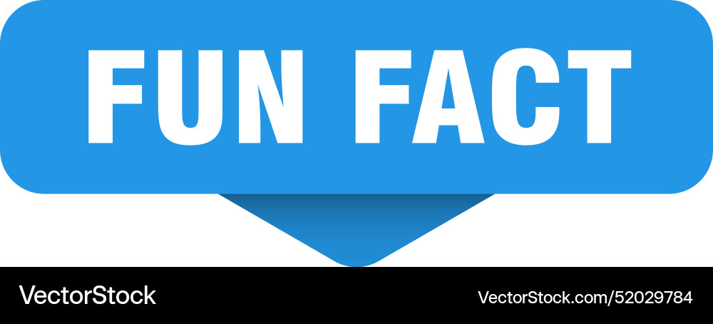 Fun fact sticker sign on transparent Royalty Free Vector