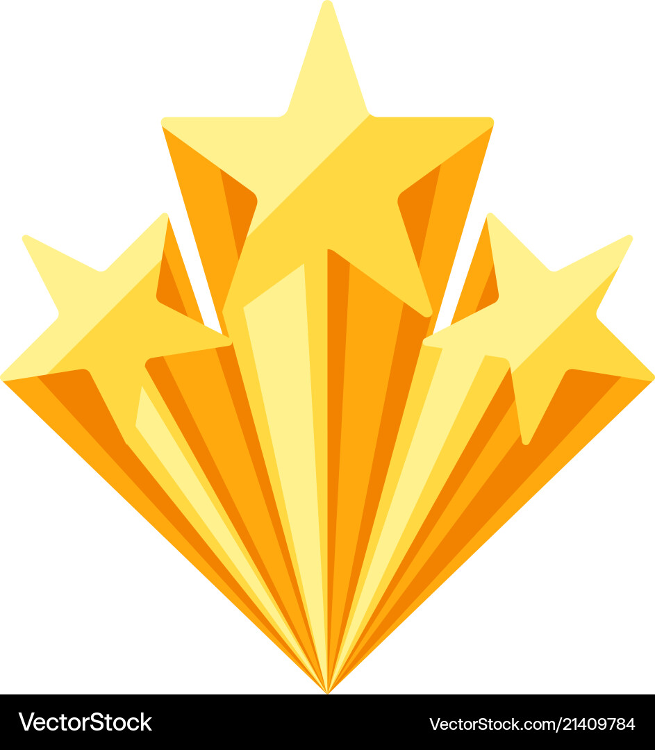 Gold prize icon with stars Royalty Free Vector Image