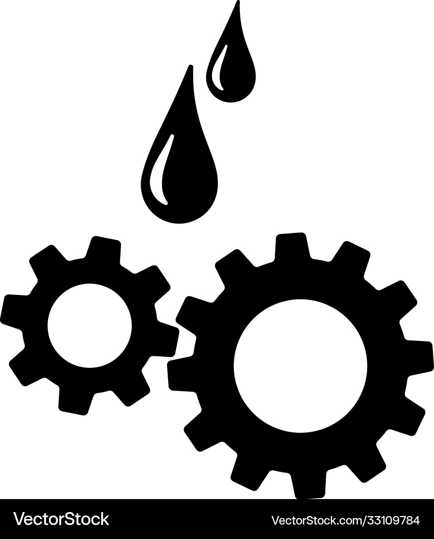 Oiler greasing gear lubrication engine oil Vector Image