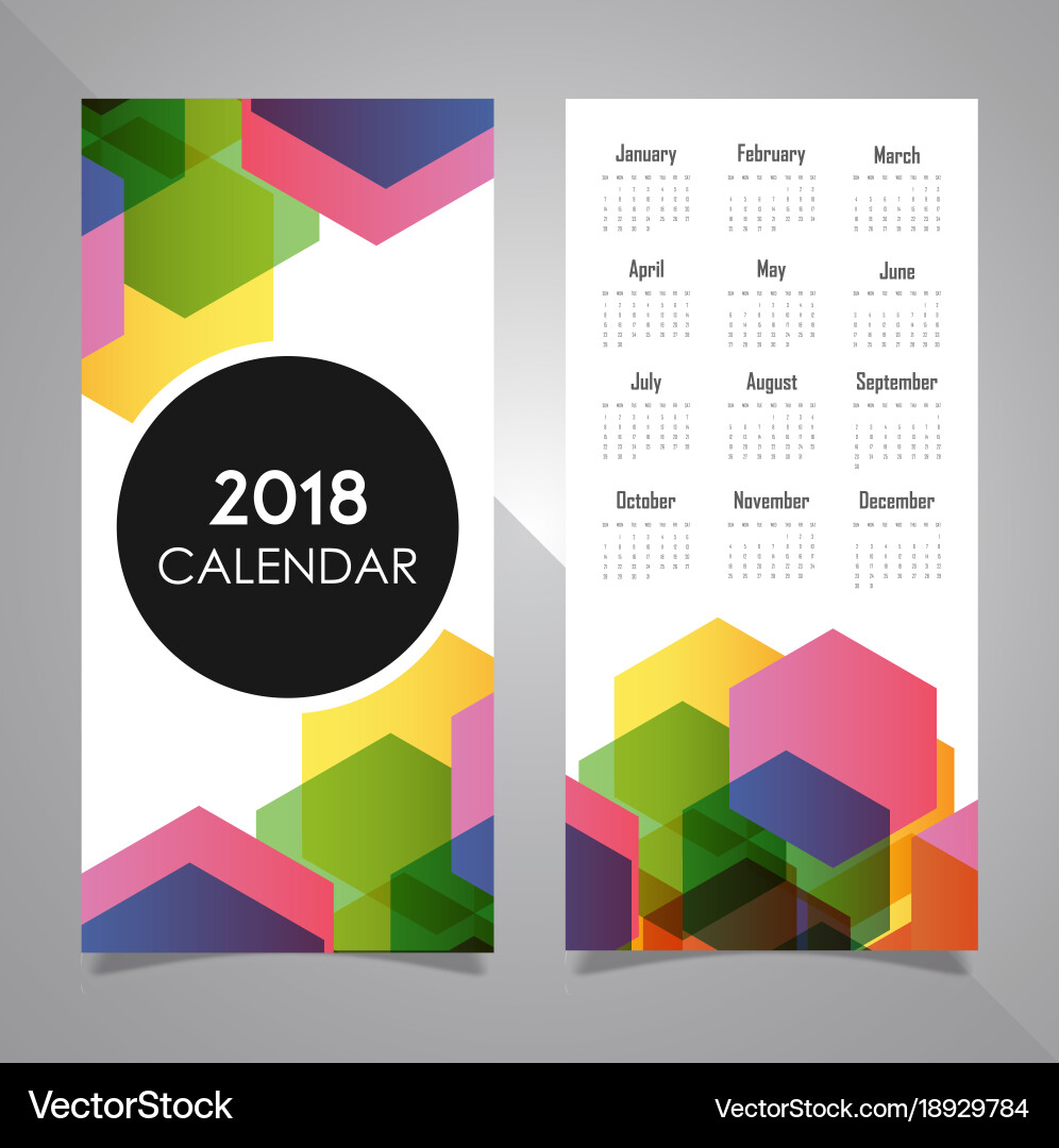 Poster design calendar Royalty Free Vector Image