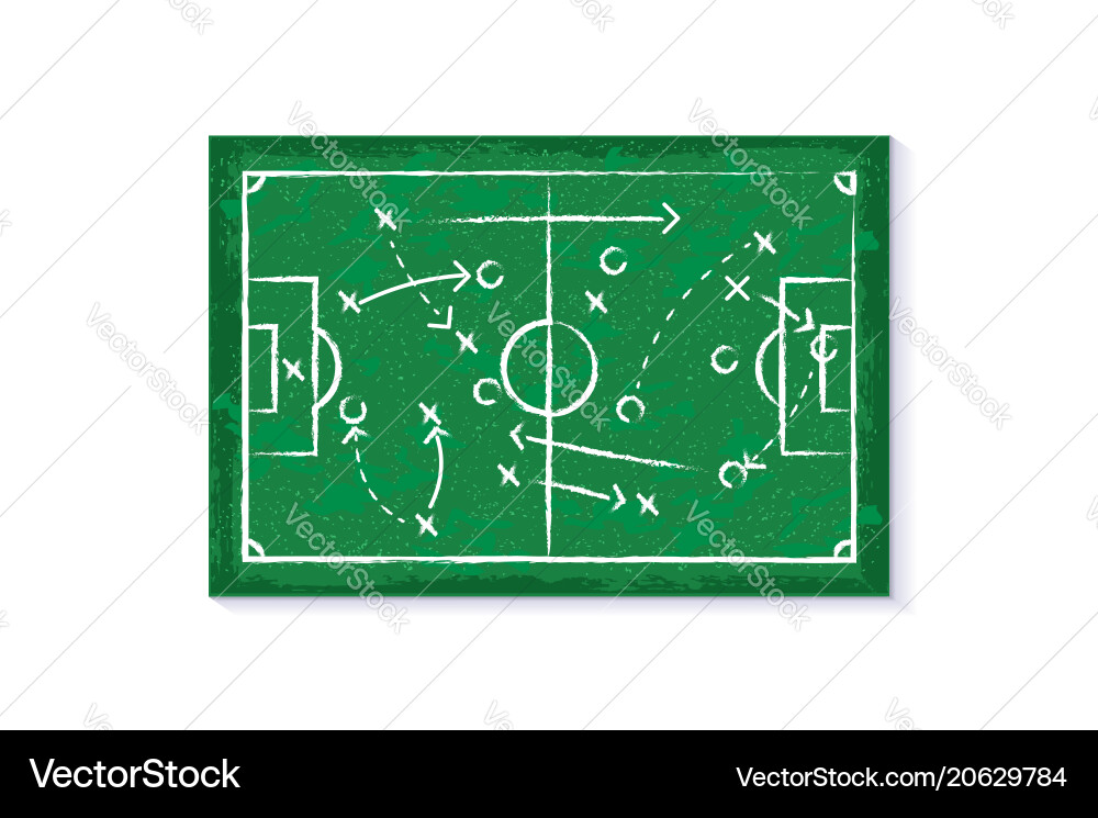 Strategy concept football Royalty Free Vector Image