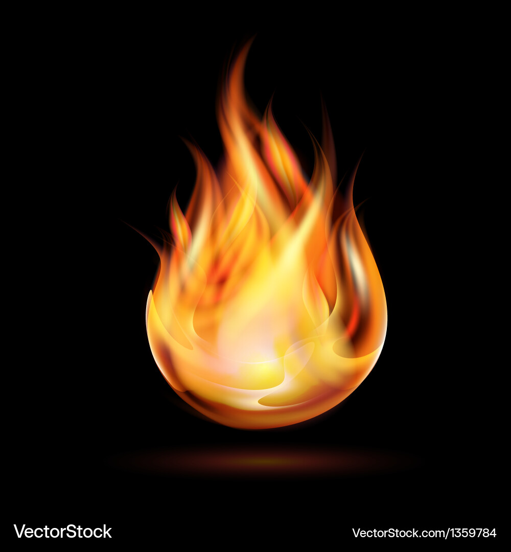Symbol of fire Royalty Free Vector Image - VectorStock