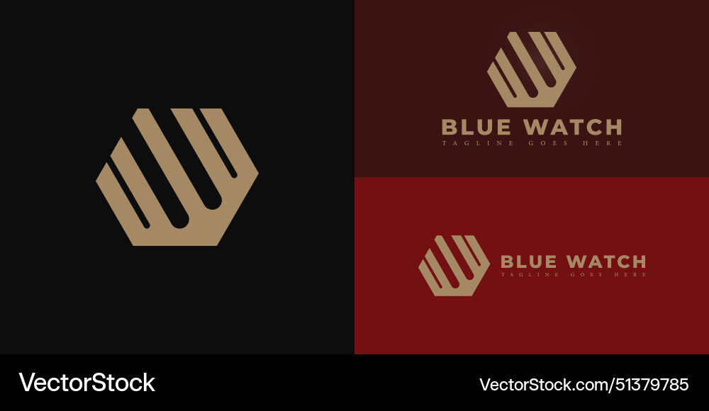 Abstract initial hexagon letter or wb logo Vector Image