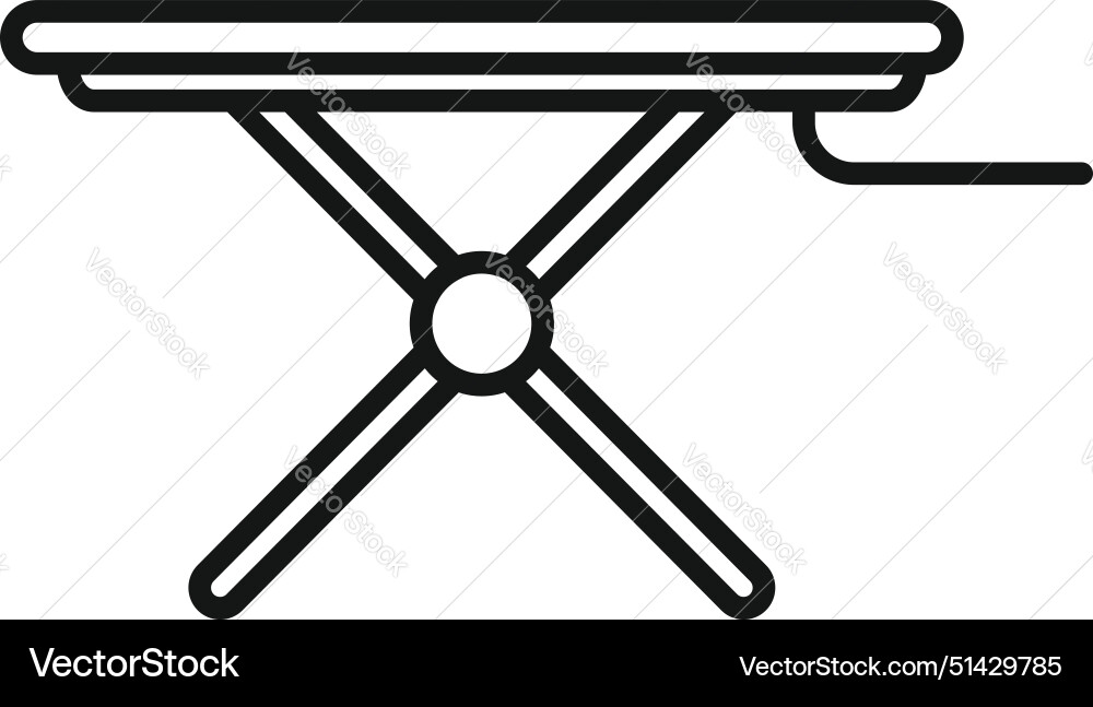 Black and white ironing board line icon Royalty Free Vector