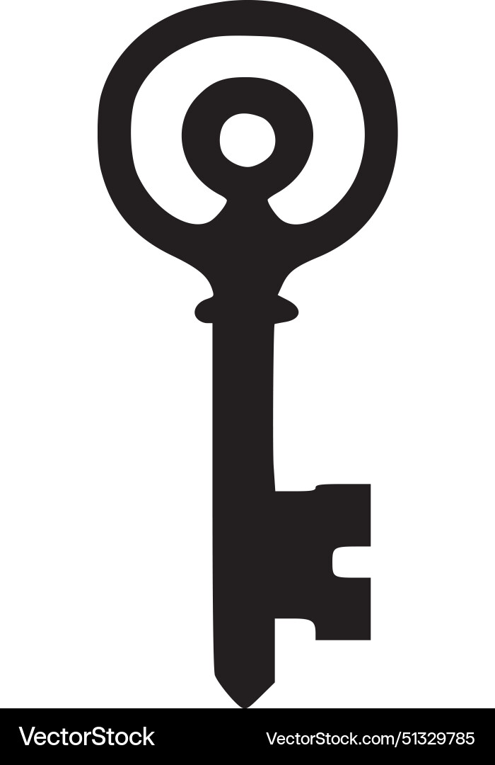 Key - minimalist and simple silhouette Royalty Free Vector