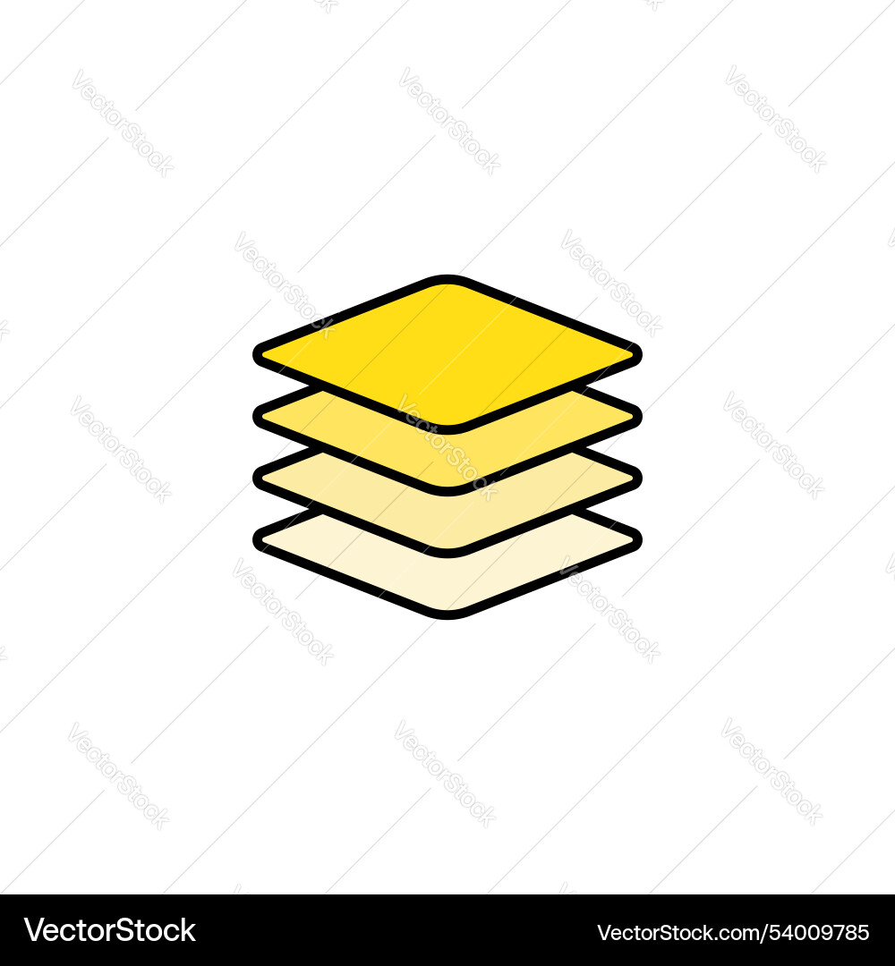 Layers icon isolated on white background Vector Image