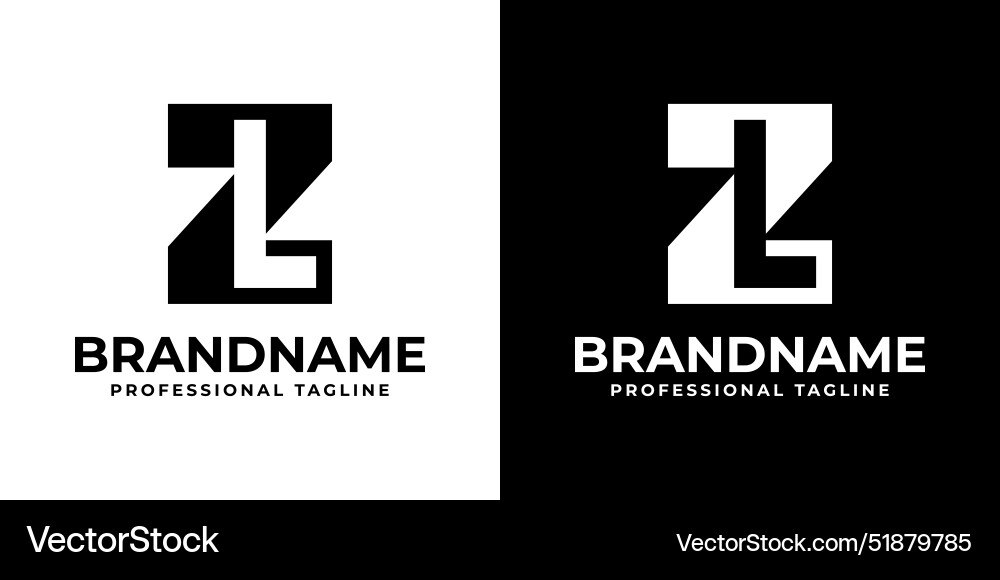 Letters zl monogram logo suitable for any Vector Image