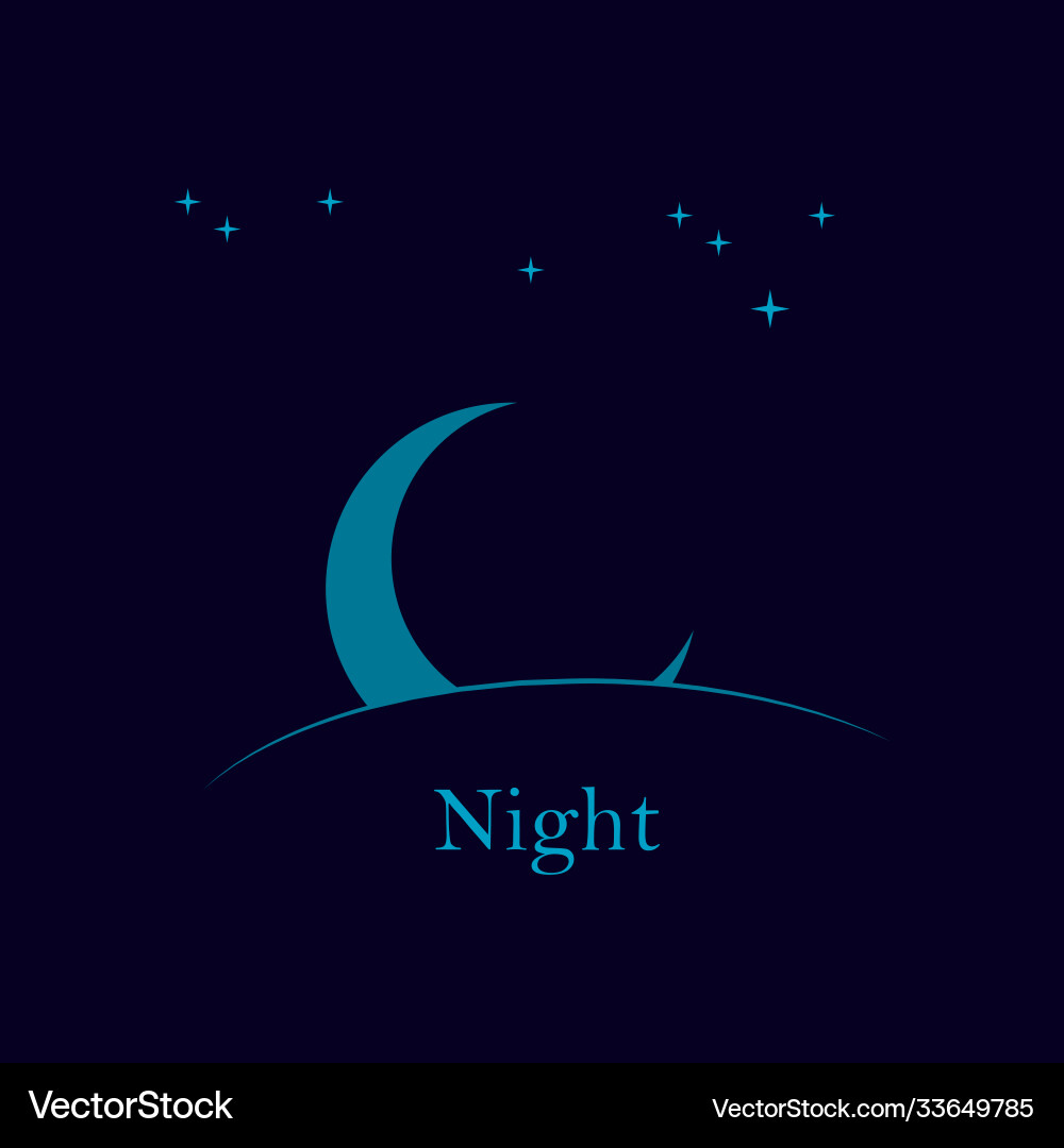 Night template design Royalty Free Vector Image