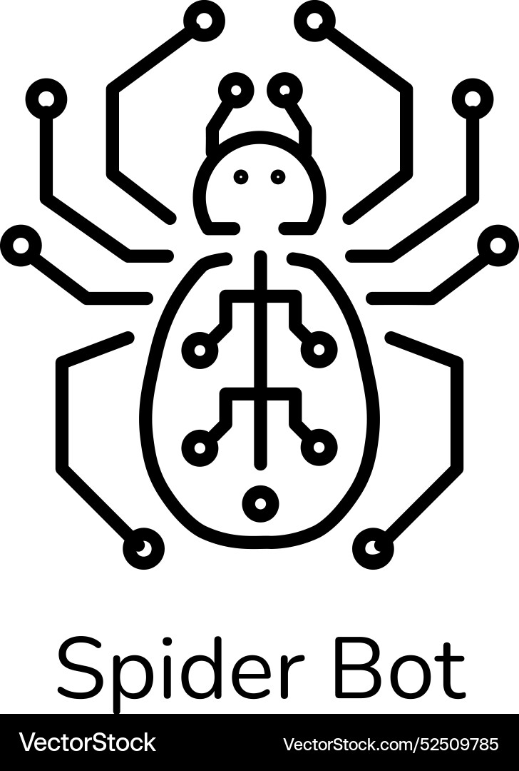 Spider bot Royalty Free Vector Image - VectorStock