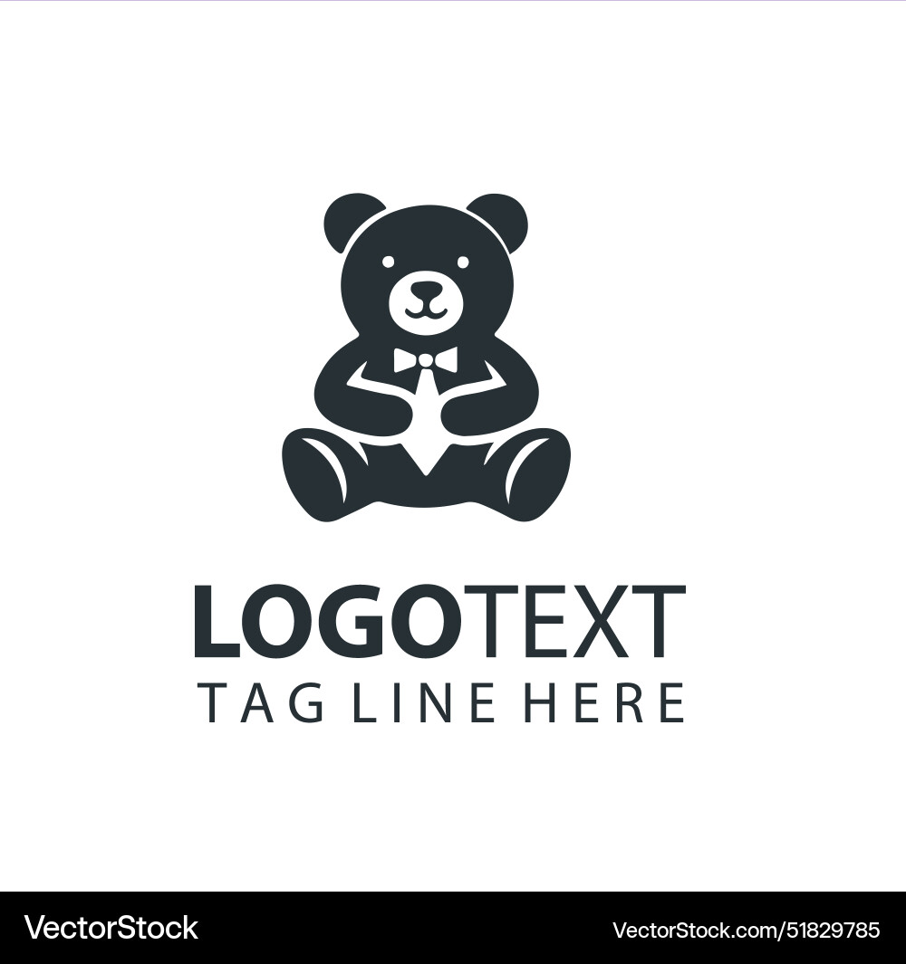 Teddy bear logo Royalty Free Vector Image - VectorStock