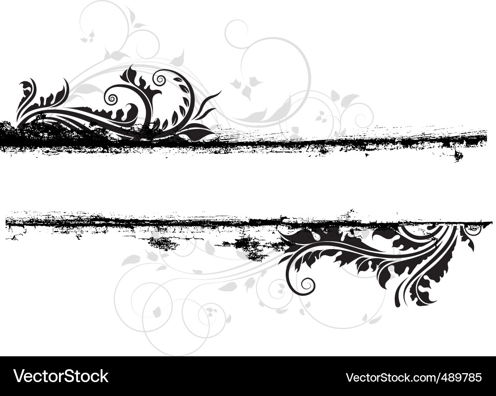 Vintage Floral Border Royalty Free Vector Image