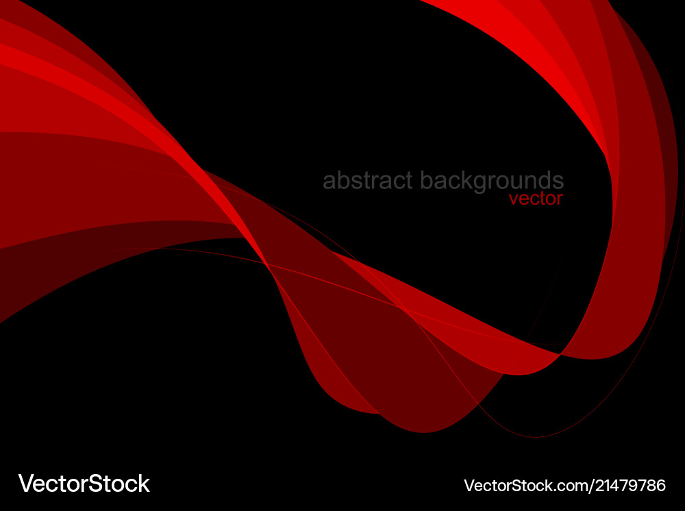 Abstract red colors curved scene Royalty Free Vector Image