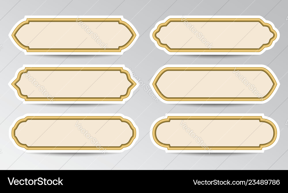 Arabic Banner Collection Royalty Free Vector Image