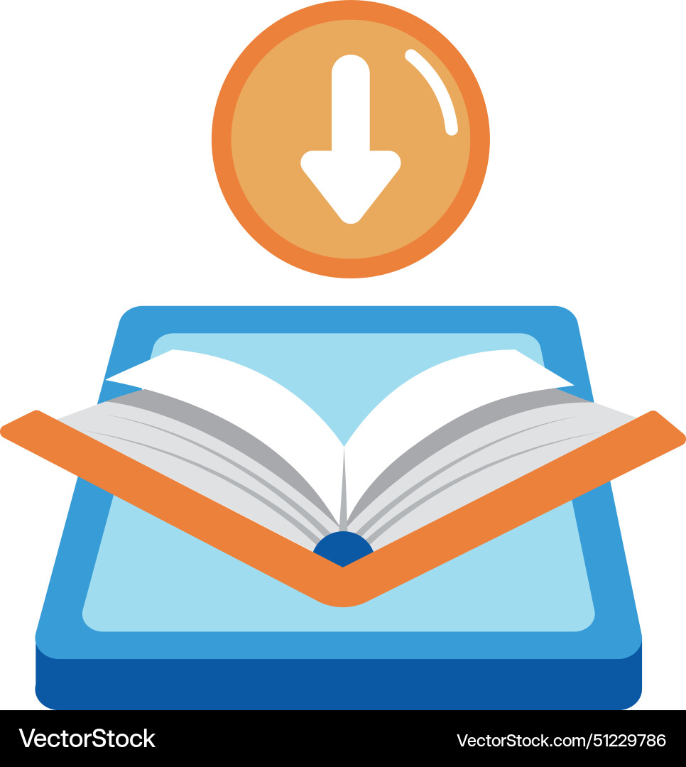 Ebook learning virtual Royalty Free Vector Image