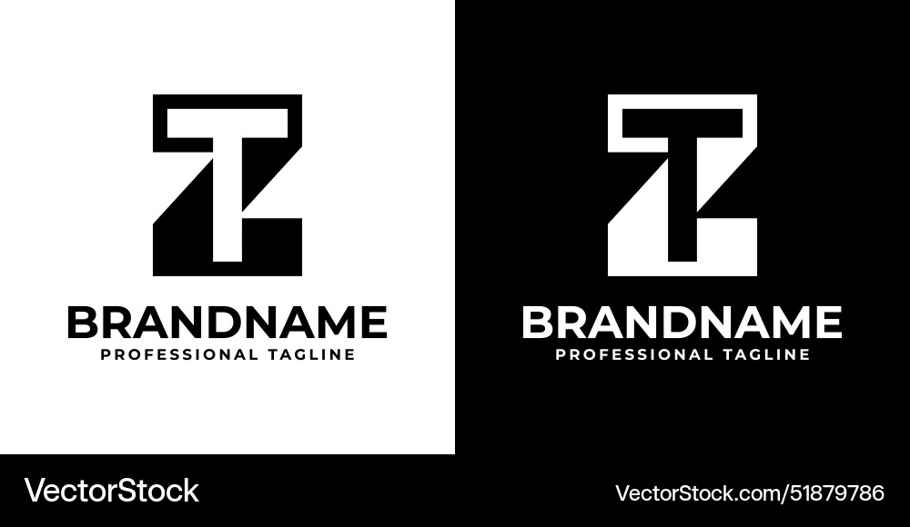 Letters zt monogram logo suitable for any Vector Image