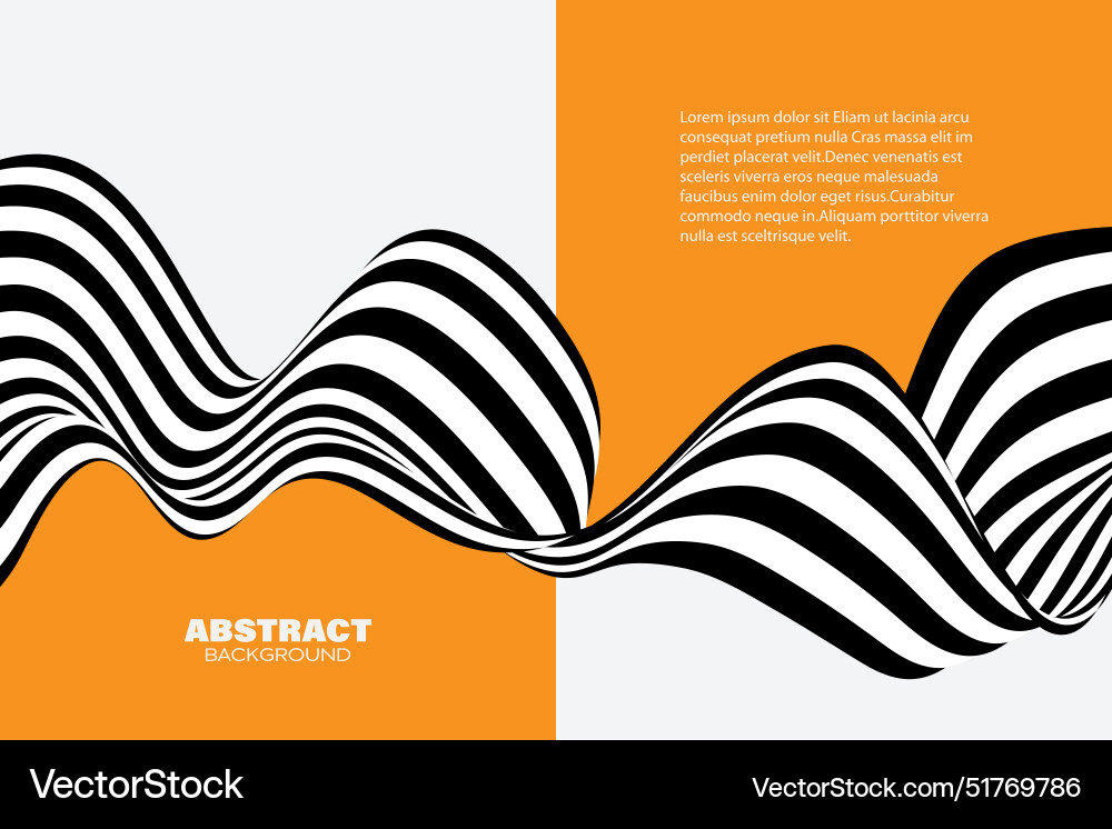 Optical illusion of a distorted wave abstract Vector Image