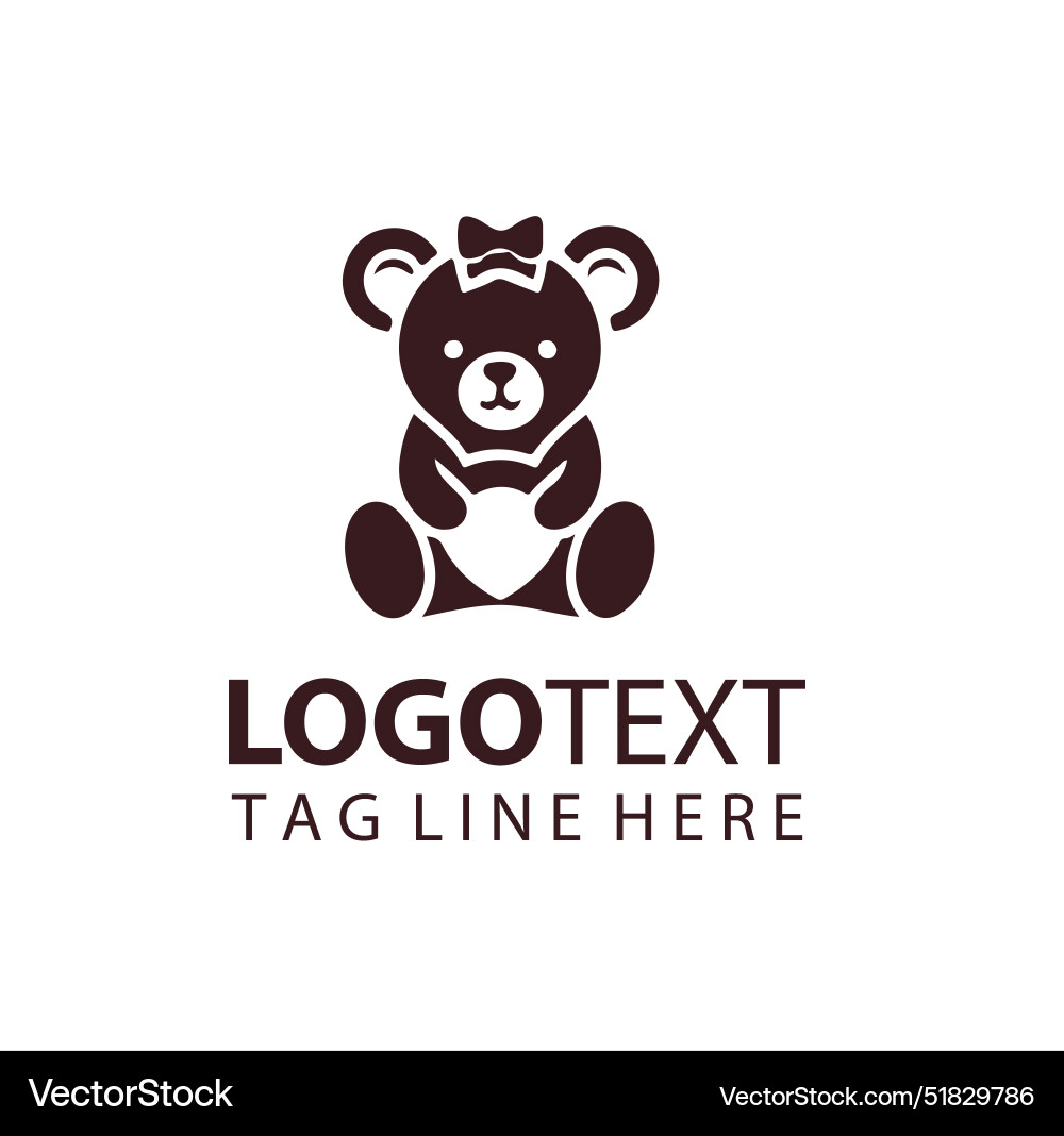 Teddy bear logo Royalty Free Vector Image - VectorStock
