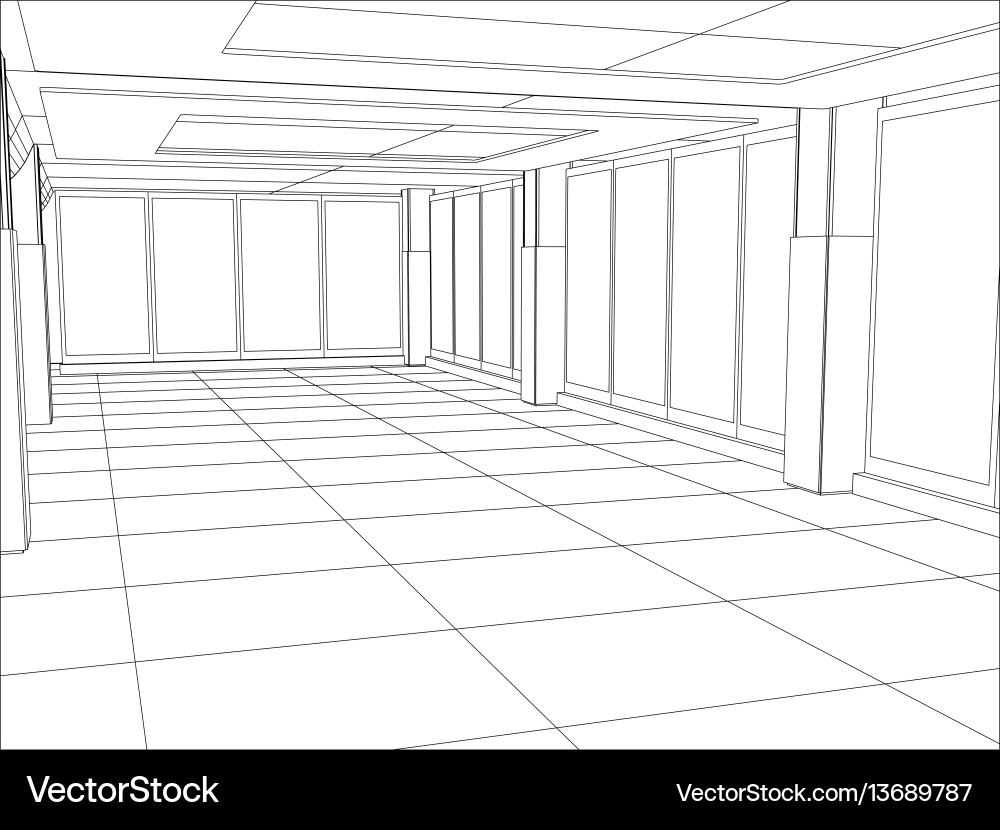 A modern interior room Royalty Free Vector Image