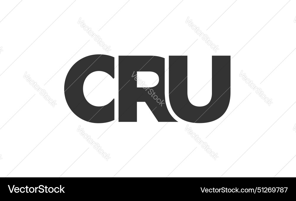 Cru logo design template with strong and modern Vector Image