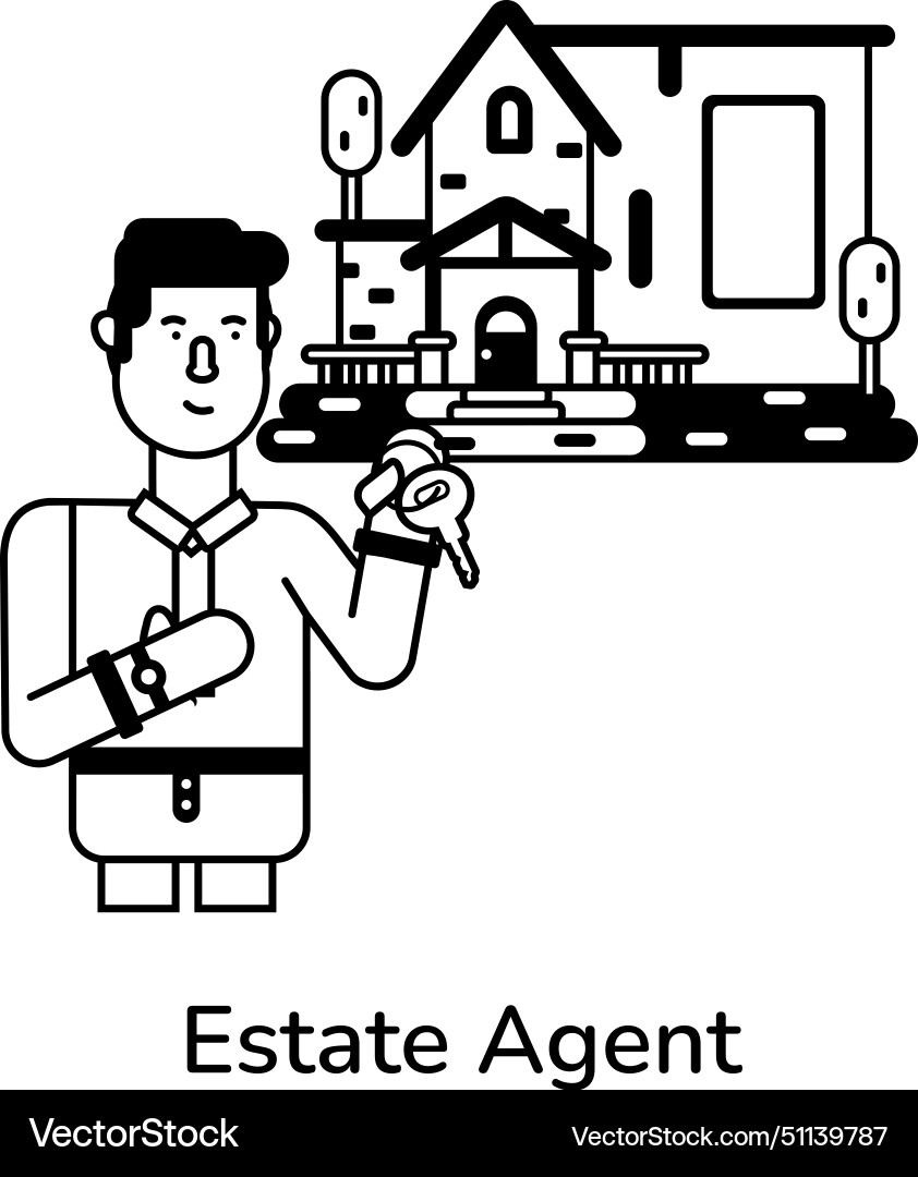 Estate agent Royalty Free Vector Image - VectorStock