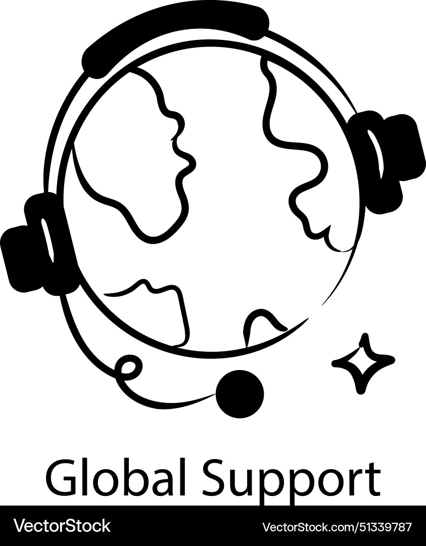Global support Royalty Free Vector Image - VectorStock
