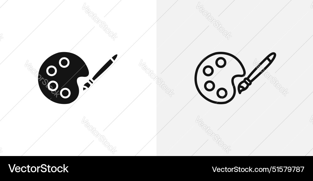 Palette icon set Royalty Free Vector Image - VectorStock