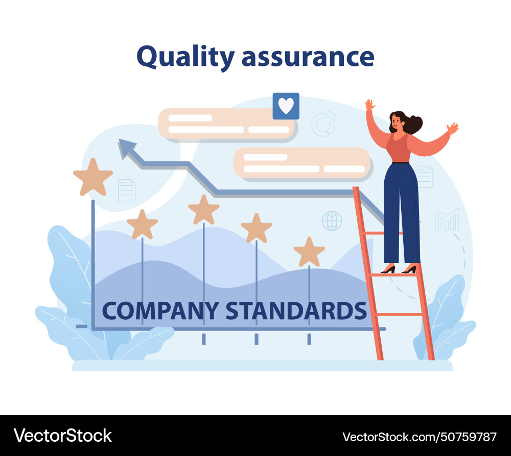 Quality assurance standards Royalty Free Vector Image