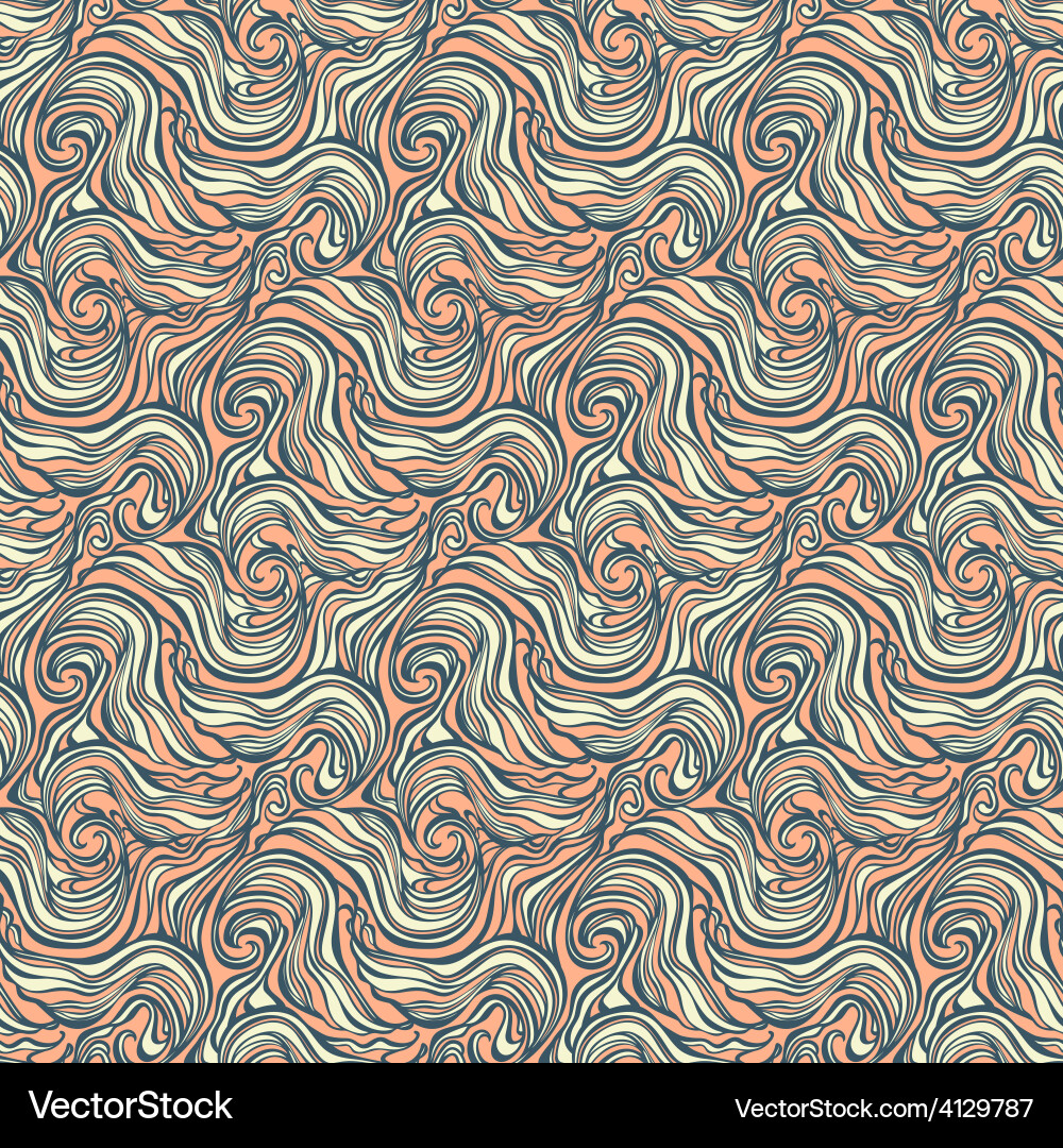 Seamless abstract hand-drawn curly pattern Vector Image