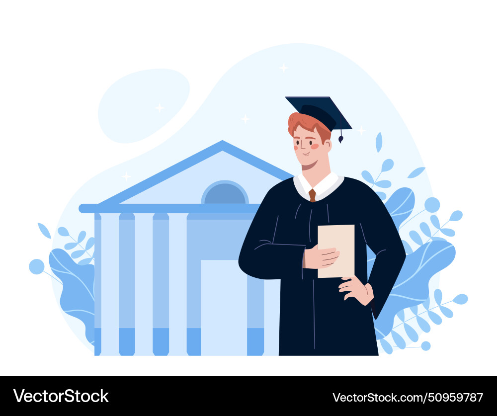 University graduate concept Royalty Free Vector Image