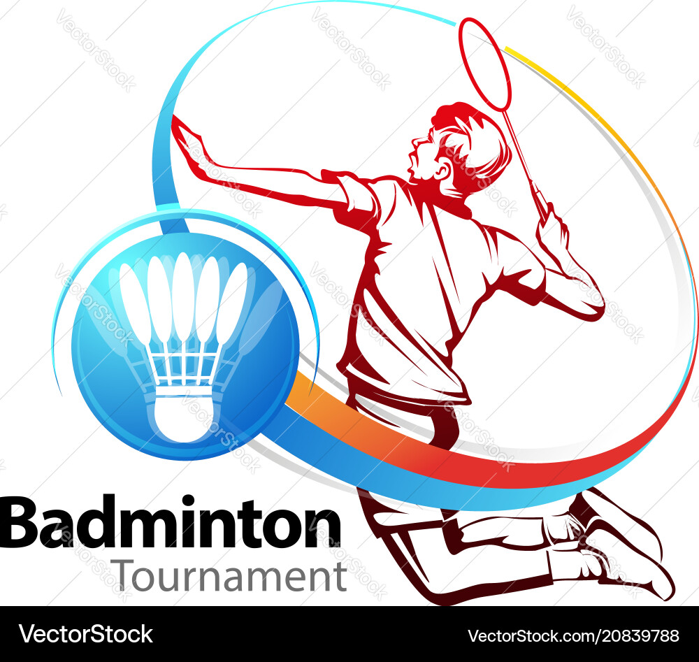 Badminton Tournament Symbol Royalty Free Vector Image